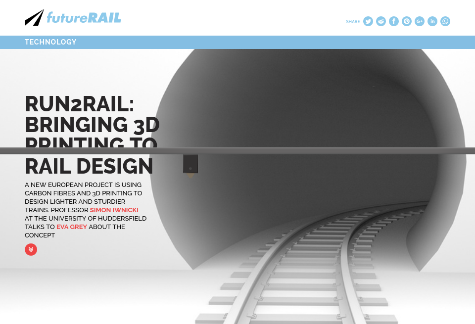 Run2Rail: bringing 3D printing to rail design - Future Rail | Issue 60 ...