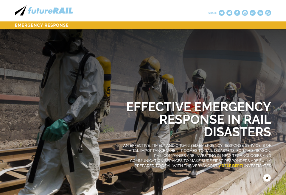 Effective emergency response in rail disasters - Future Rail | Issue 72 ...