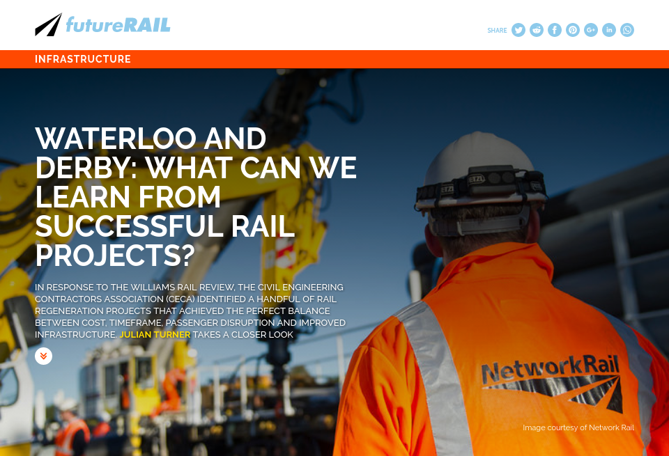 Waterloo and Derby: what can we learn from successful rail projects ...