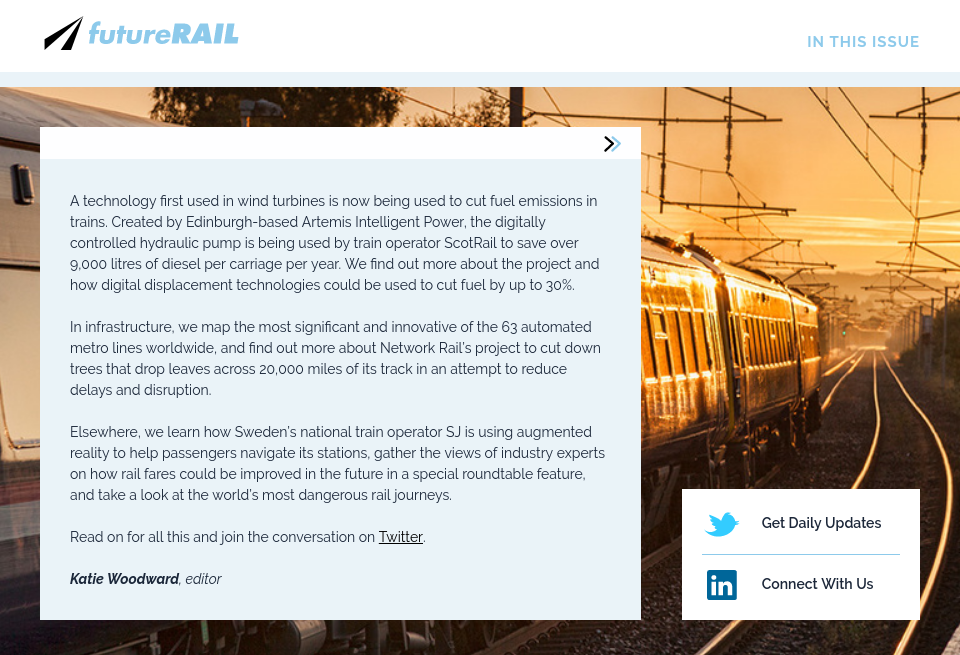 Ansaldo - Future Rail | Issue 64 | August 2018