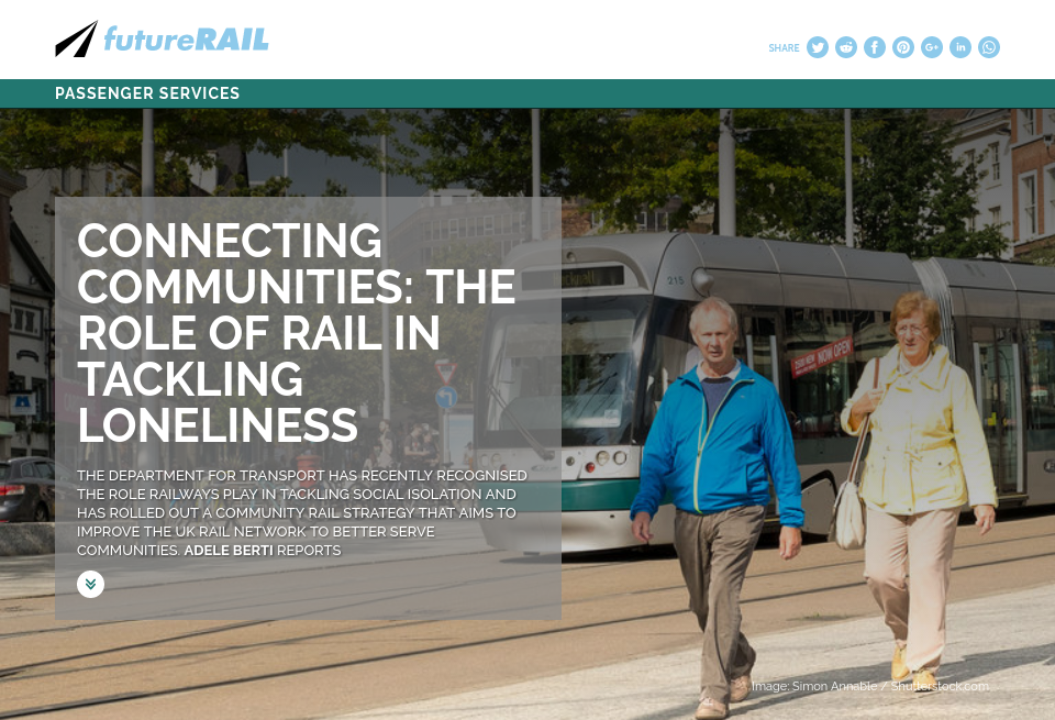 Connecting communities: the role of rail in tackling loneliness ...