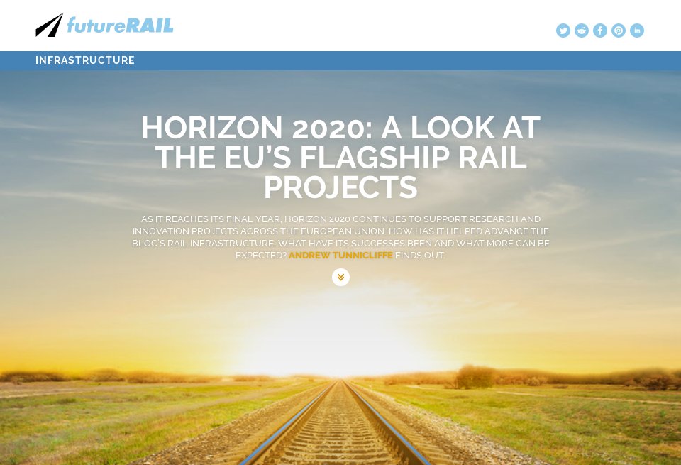 Horizon 2020: a look at the EU’s flagship rail projects - Future Rail ...