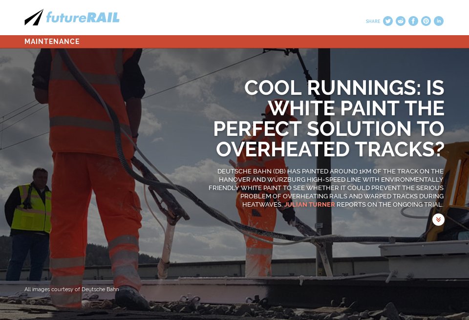 Cool runnings: is white paint the perfect solution to overheated tracks ...