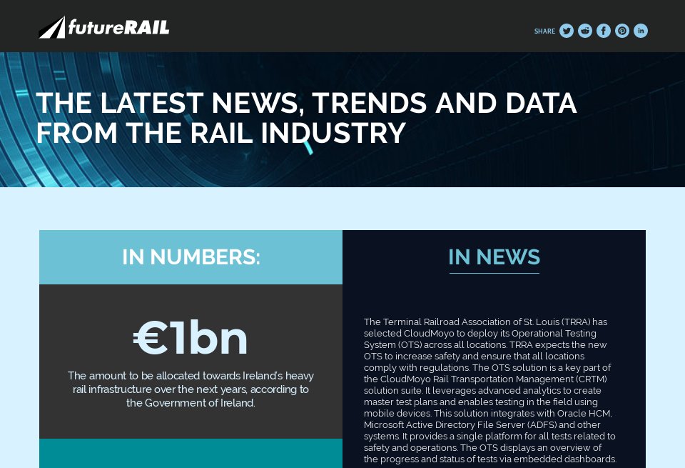 The latest news, trends and data from the rail industry - Future Rail ...