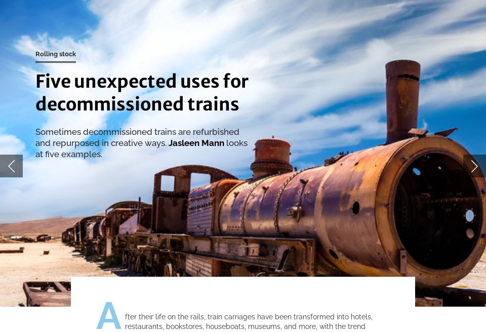Five unexpected uses for decommissioned trains - Future Rail | Issue ...