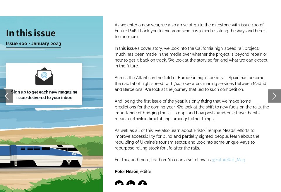 Next stop, 2023: rail trends and predictions - Future Rail | Issue 100 ...