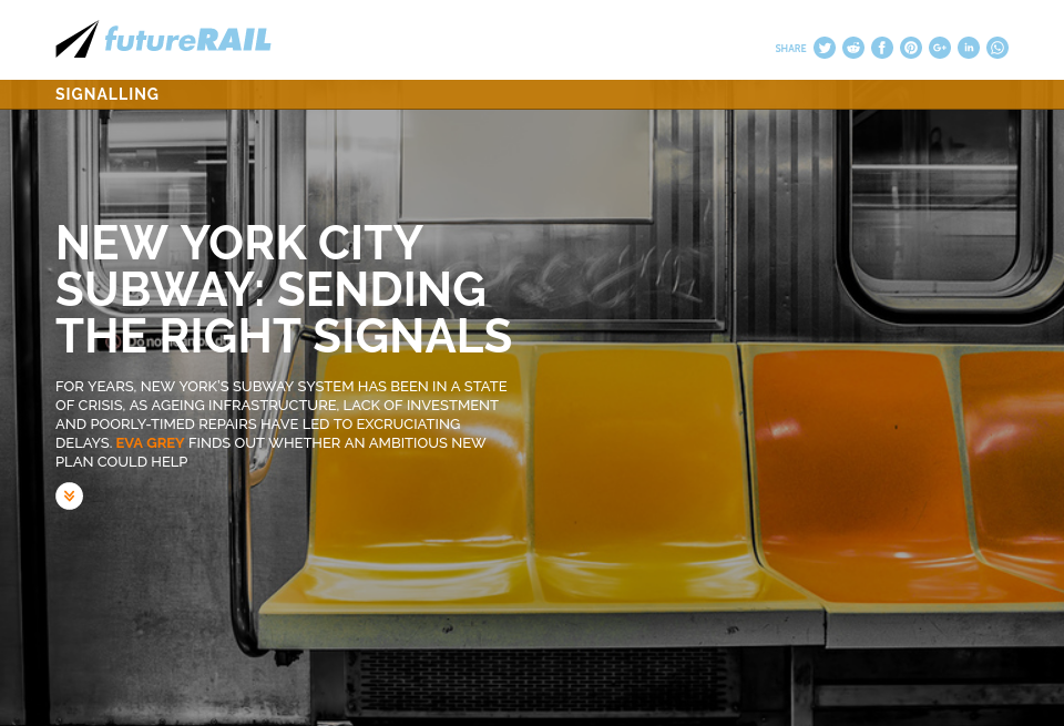 New York City Subway: sending the right signals - Future Rail | Issue ...