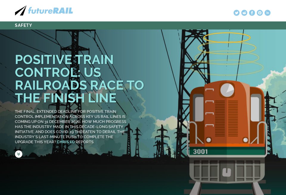 Positive train control: US railroads race to the finish line - Future ...