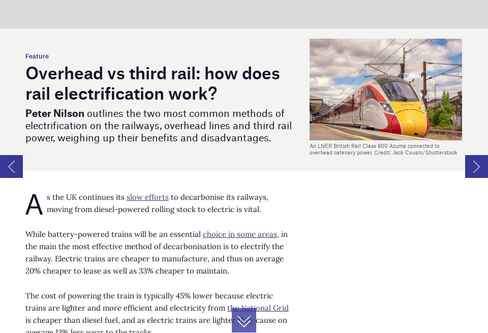 Overhead vs third rail: how does rail electrification work? - Future ...