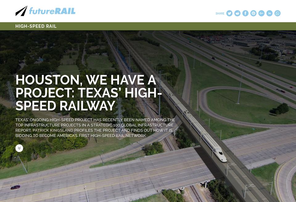 Houston, we have a project: Texas’ high-speed railway - Future Rail ...