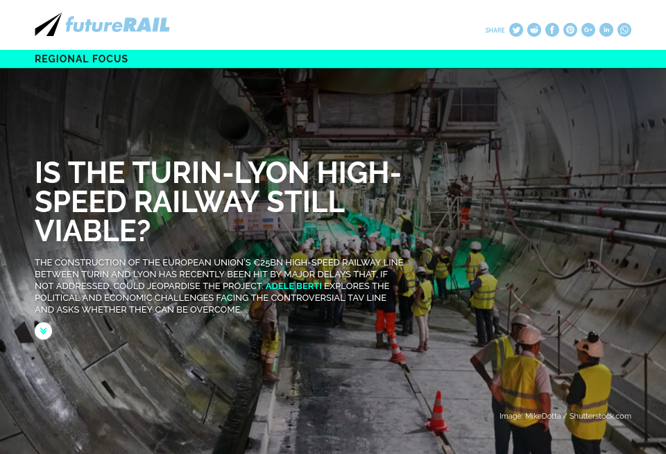 Is the Turin-Lyon high-speed railway still viable? - Future Rail | Issue 74 | June 2019