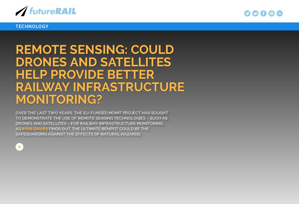 Remote sensing: could drones and satellites help provide better railway ...