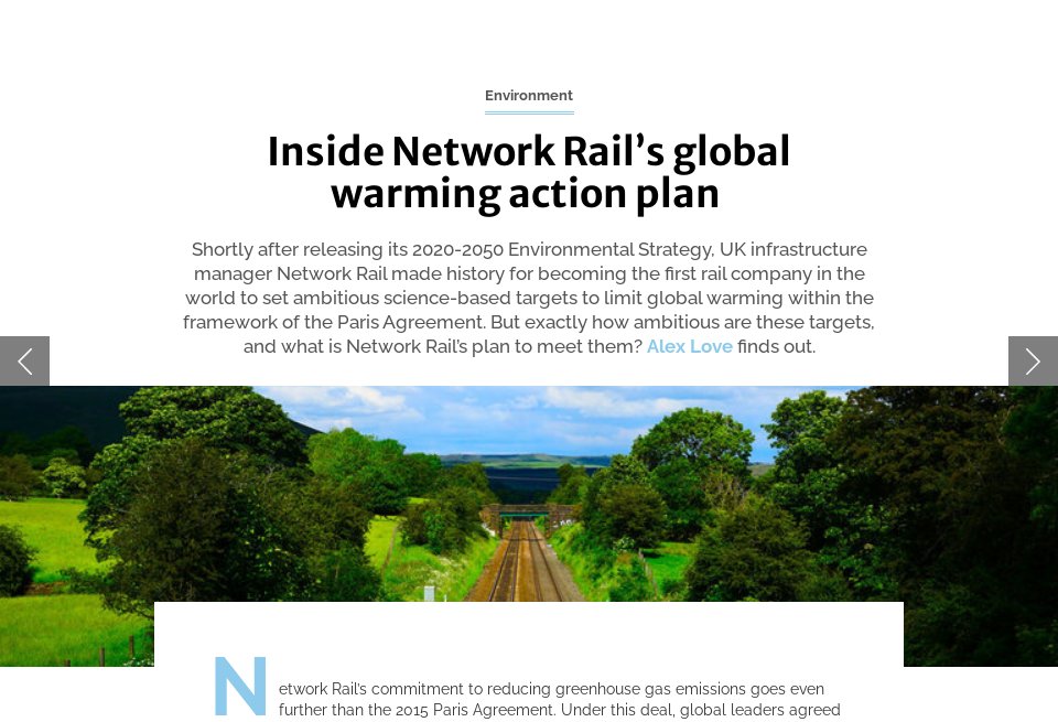Inside Network Rail’s global warming action plan - Future Rail | Issue ...