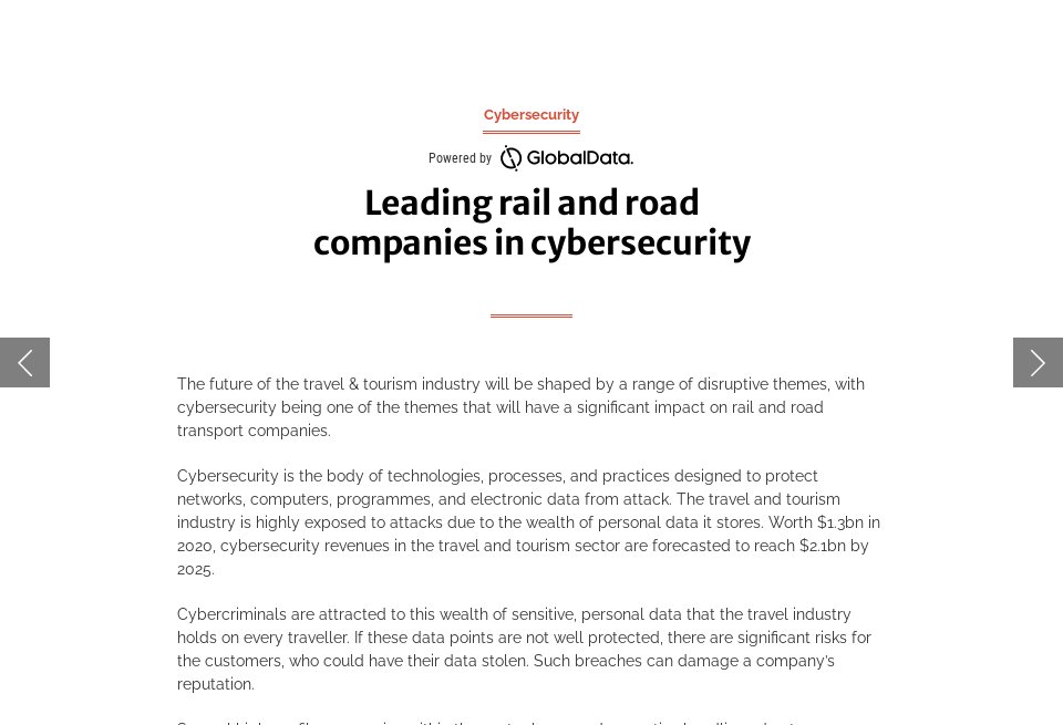 Leading rail and road transport companies in cybersecurity - Future Rail | Issue 101 | March 2023