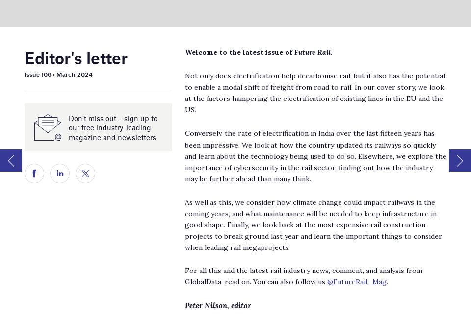 Bright spark: the future of rail electrification - Future Rail | Issue ...