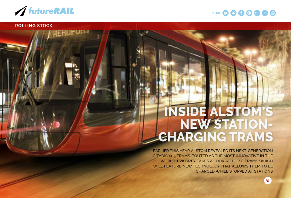 Inside Alstom’s new station-charging trams - Future Rail | Issue 61 ...