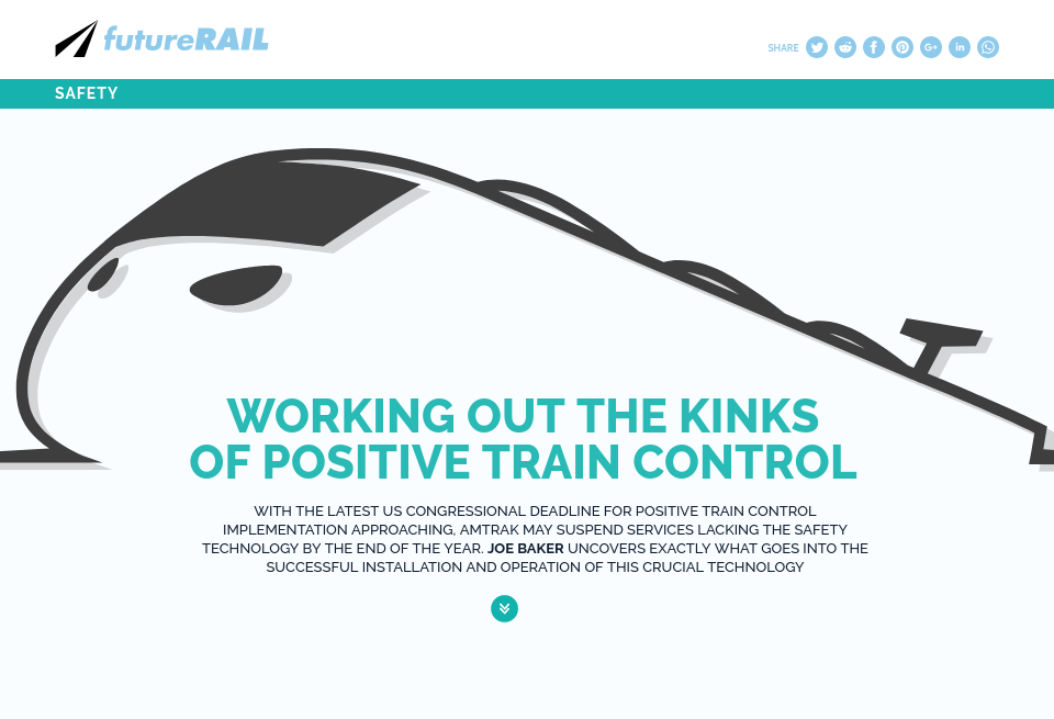 Working out the kinks of positive train control - Future Rail | Issue ...