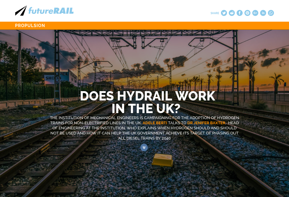 Does hydrail work in the UK? - Future Rail | Issue 73 | May 2019