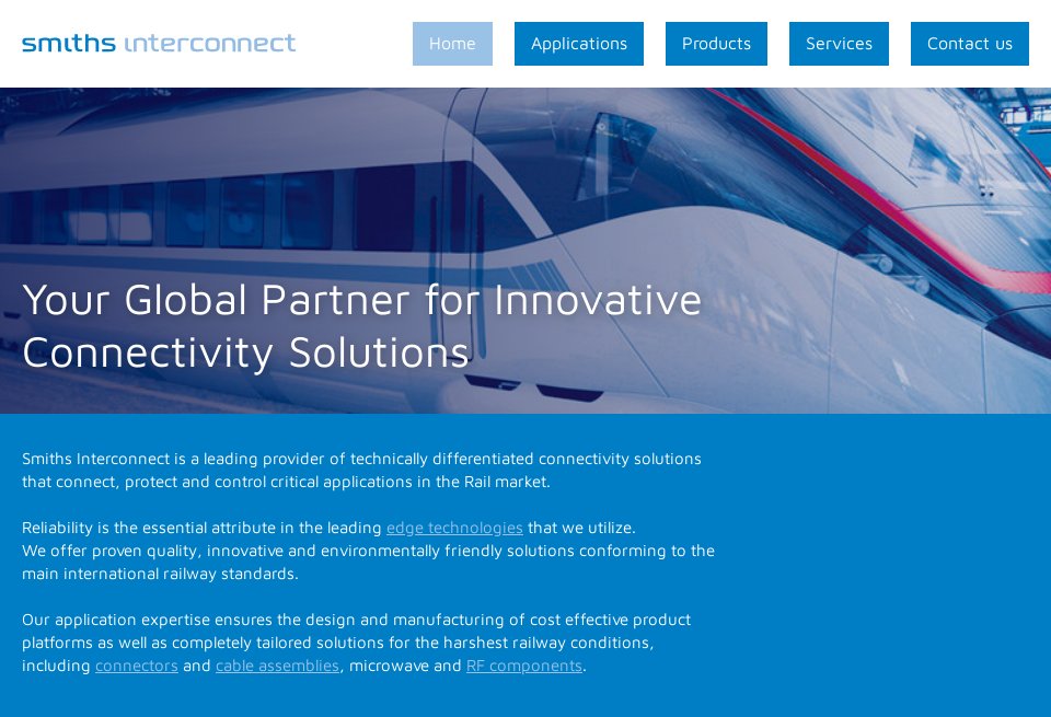 Smiths Interconnect - Future Rail | Issue 84 | May 2020