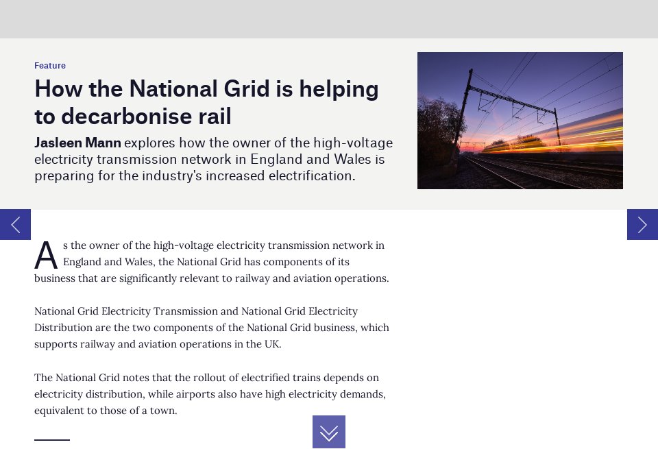 How the National Grid is helping to decarbonise rail - Future Rail ...