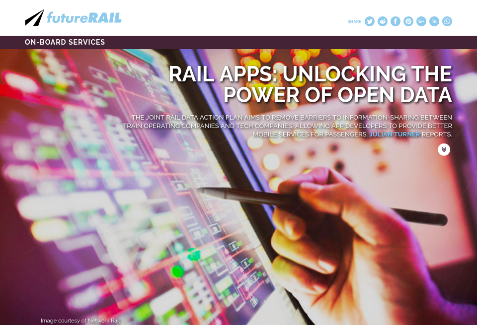 Rail apps: unlocking the power of open data - Future Rail | Issue 67 ...