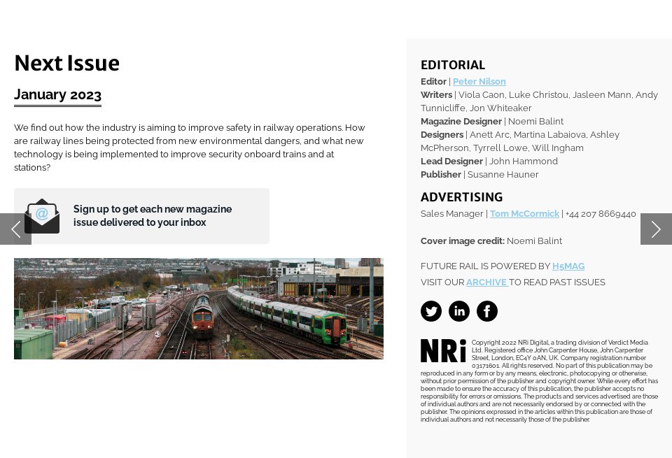 Next issue - Future Rail | Issue 99 | November 2022