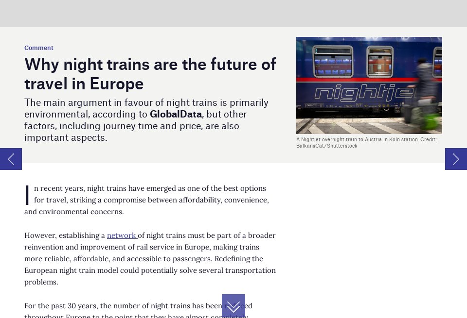 Why night trains are the future of travel in Europe - Future Rail ...