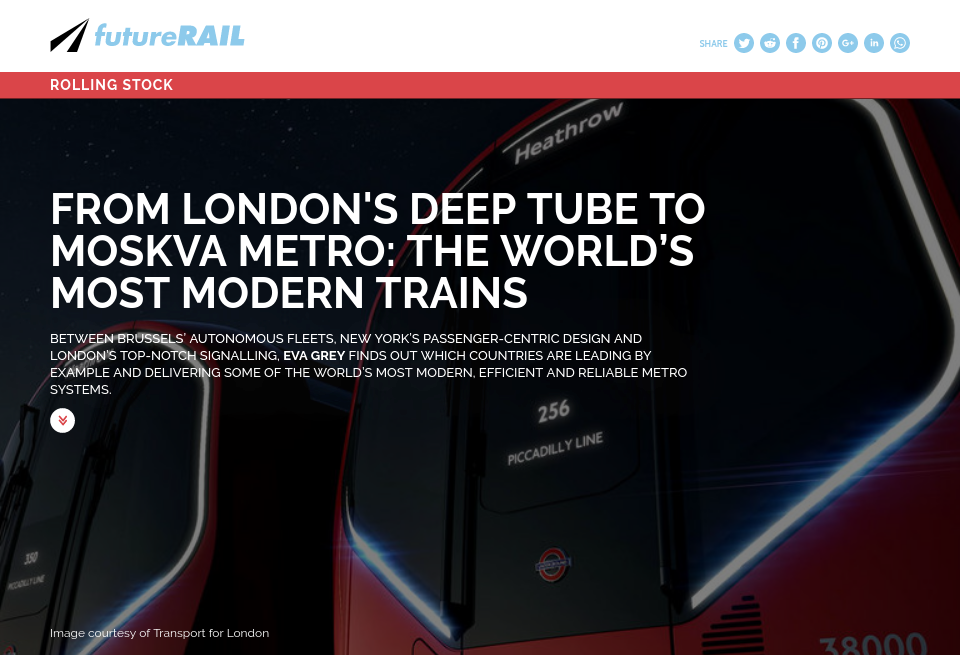 From London's Deep Tube to Moskva Metro: the world’s most modern trains ...