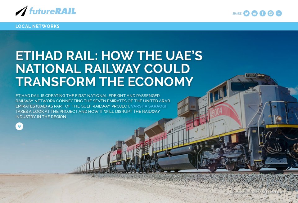 Etihad Rail: profiling UAE’s national railway transforming the economy ...