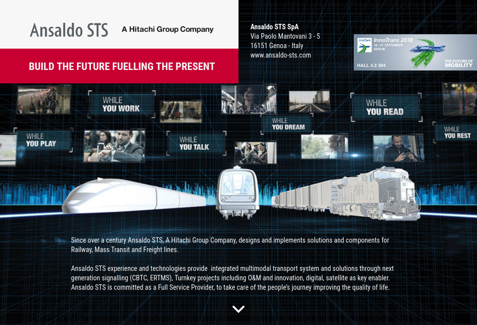 Ansaldo - Future Rail | Issue 65 | September 2018