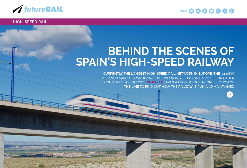 Behind the scenes of Spain’s high-speed railway - Future Rail | Issue ...