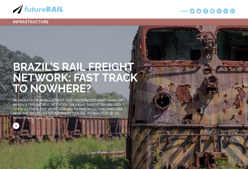 Brazil’s rail freight network: fast track to nowhere? - Future Rail ...