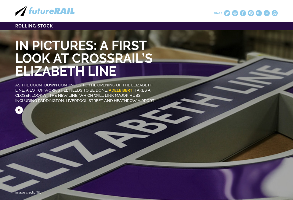 In pictures: a first look at Crossrail’s Elizabeth Line - Future Rail ...