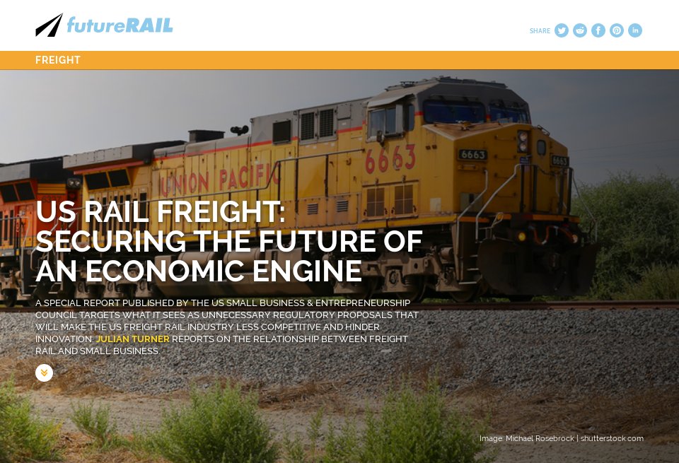US rail freight: securing the future of an economic engine - Future ...