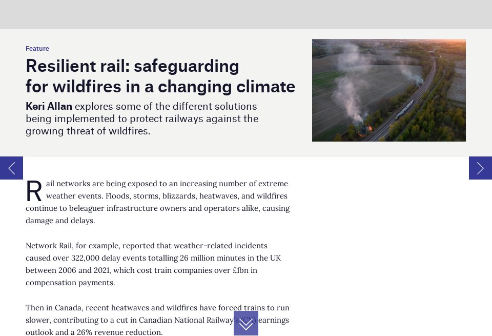 Resilient rail: safeguarding for wildfires in a changing climate ...