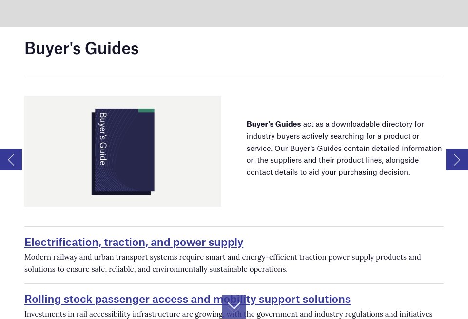 Buyer's Guides - Future Rail | Issue 107 | September 2024