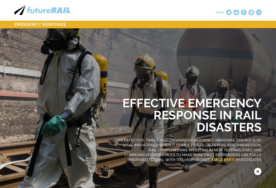 Effective emergency response in rail disasters - Future Rail | Yearbook ...